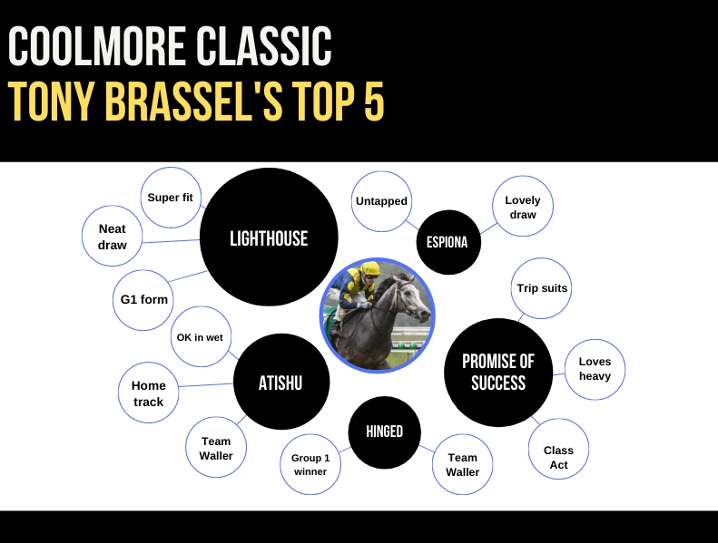Tony Brassel's tips and top five for the Coolmore Classic - Racenet