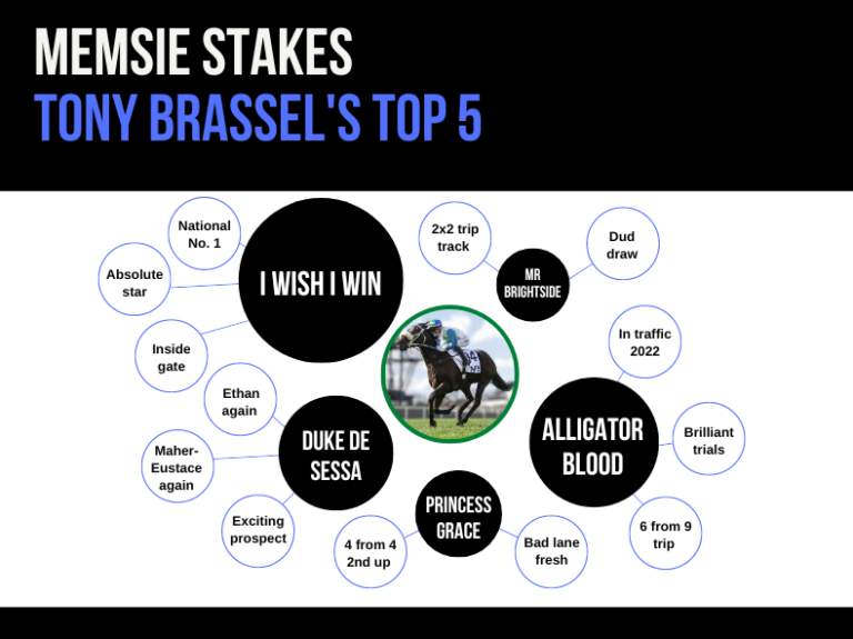 Tony Brassel's Top 5 for the Memsie Stakes