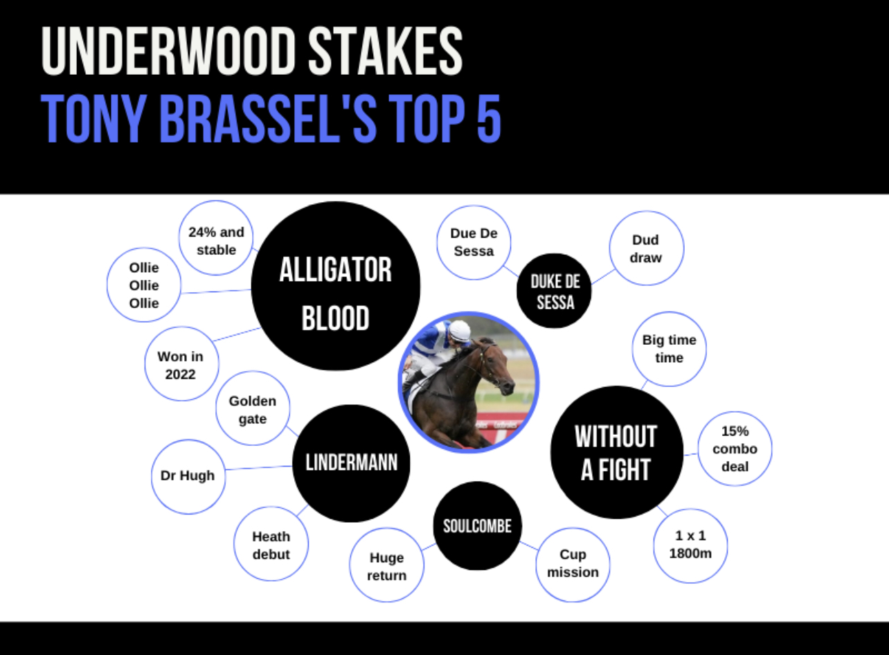 Tony Brassel's top five for the Underwood Stakes