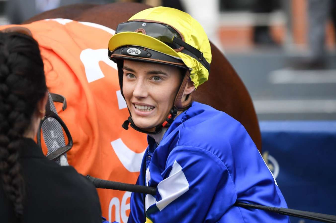 Jockey Laura Lafferty lucky to escape Swan Hill Racecourse fall